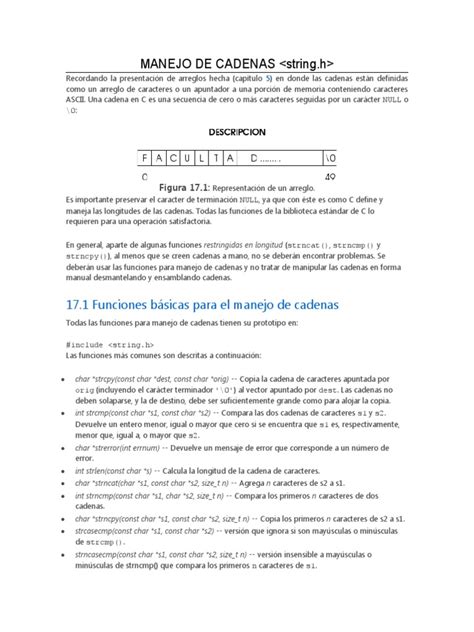 Manejo De Cadenas Pdf Cadena Informática Ascii