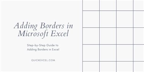 Step By Step How To Add Borders In Excel QuickExcel