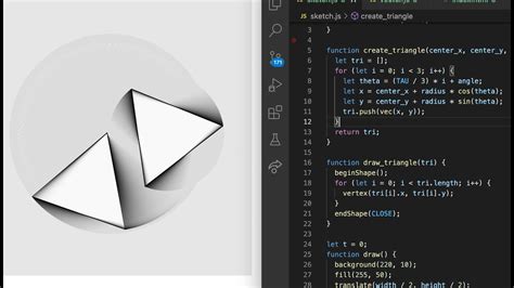 P5js Livecoding 2 Spinning Triangles Youtube