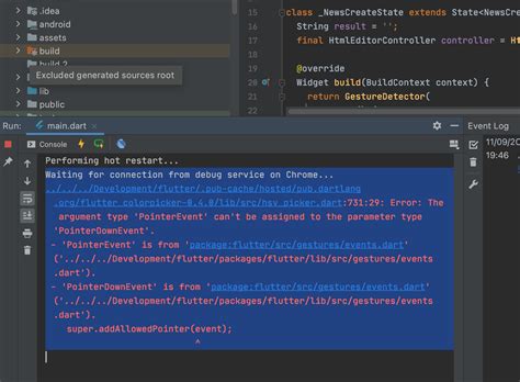 [bug] i have tried a simple flutter page editing html using the example