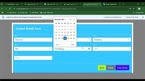 Apps Script Webapp Login Form V3 Integrated With Login Form V65x