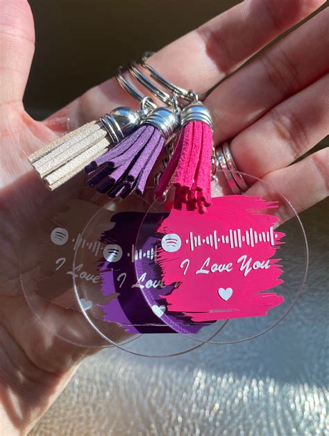 Custom Acrylic Spotify Keychains Etsy Keychain Design Ts Cricut