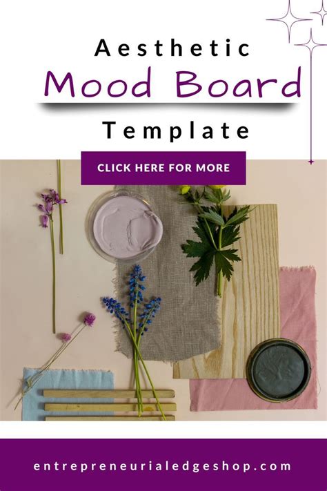 Aesthetic Mood Board Canva Template Mood Board Template Mood Board
