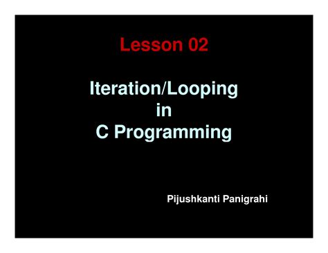 SOLUTION Looping Statement In C Studypool