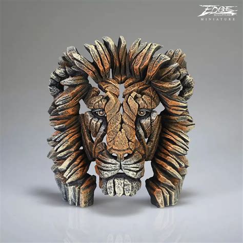 Edge Sculpture Lion Bust Miniature Savannah Frank Roche And Sons Ltd