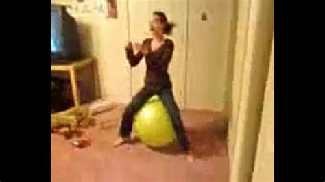 Girl Bouncing On Exercise Ball With Cartoon Sound Effects Youtube
