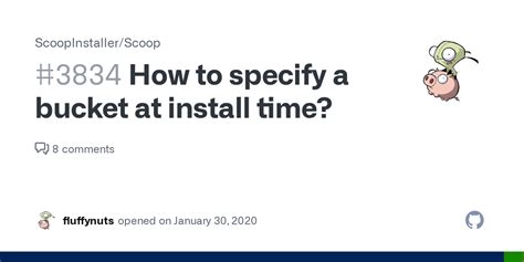 how to specify a bucket at install time · issue 3834 · scoopinstaller