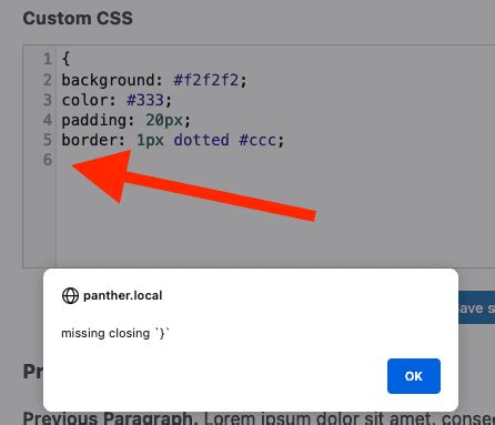 CSS Code Auto Completion In Block Styles PublishPress Blocks