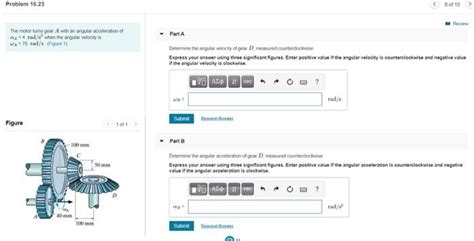 Solved Problem 16 23 8 Of 10 Part A The Motor Tumsex With An Chegg Com