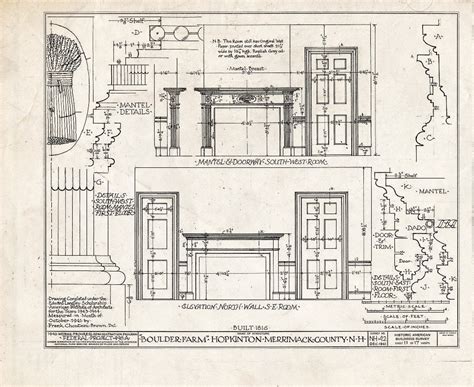 Historic Pictoric Blueprint Habs Nh7 Hop2 Sheet 11 Of 17 Boul