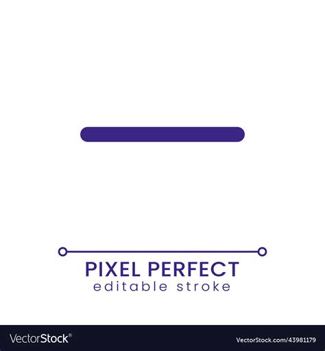 Minus Pixel Perfect Rgb Color Ui Icon Royalty Free Vector