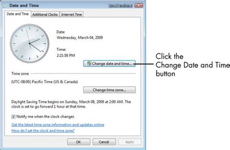 For Seniors How To Set The Date And Time On Your Computer Dummies
