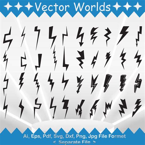 Lightning Bolt Svg Vector Design Masterbundles