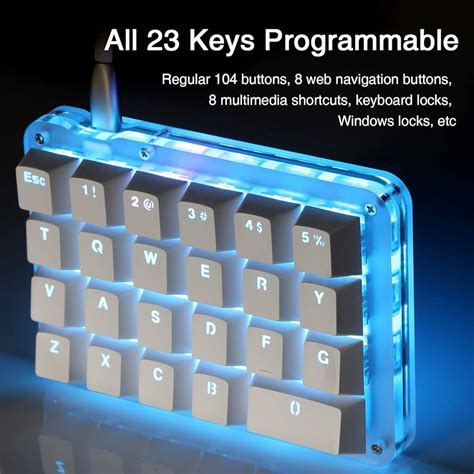Koolertron One Handed Macro Mechanical Keyboard Portable OFF