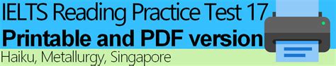 Ielts Reading Practice Test 17 Printable