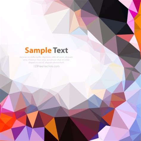 Polygonal Triangular Dark Color Background Illustrator