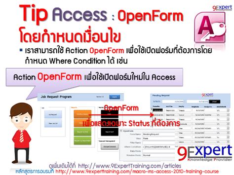 microsoft access tip openform โดยกำหนดเงื่อนไขในการเปิดฟอร์มนั้น ๆ