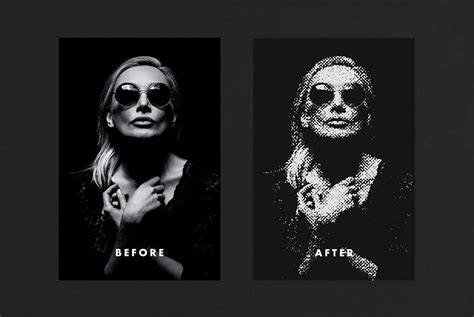 Bitmap Halftone Photo Effect Youworkforthem