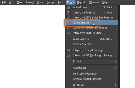 Quick Routing Tools Altium Designer 25 Technical Documentation