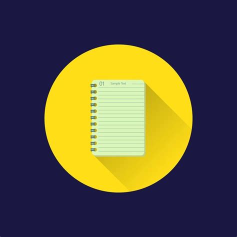 Premium Vector Flat Notebook Icon