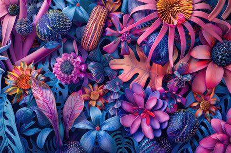 Premium Photo Colourful Bright Pattern Made Of Natural Things