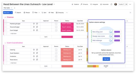 The Button Column Support