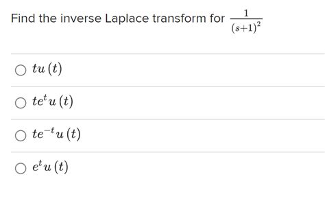 Answered Find The Inverse Laplace Transform For… Bartleby