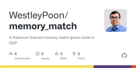 GitHub WestleyPoon Memory Match A Pokemon Themed Memory Match Game Made In OOP