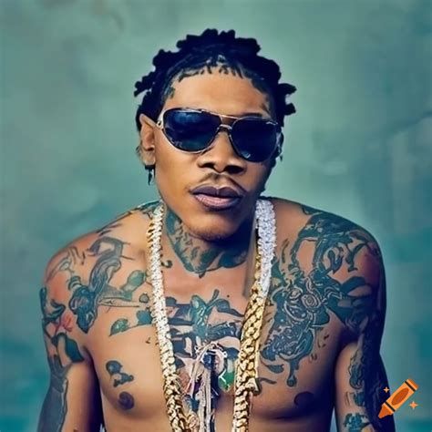 Portrait Of Jamaican Dancehall Music Artist Vybz Kartel In Stylish