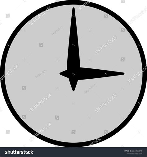 Simple Analog Clock Time Symbol Icon Stock Vector Royalty Free 2237633145 Shutterstock