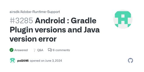 Android Gradle Plugin Versions And Java Version Error · Airsdk Adobe