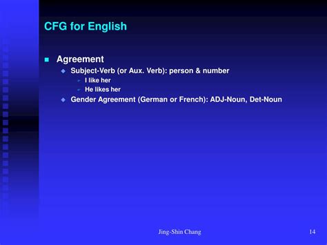 Ppt Context Free Grammar Cfg Specification For Structures And Constituency Powerpoint