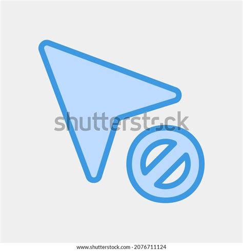 Dont Cursor Icon Vector Illustration Blue Stock Vector Royalty Free Shutterstock