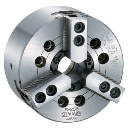 Kitagawa B 212 Open Center 3 Jaw Power Chuck Flatback