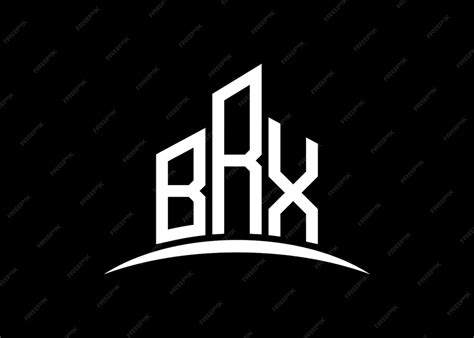 Premium Vector Letter Brx Building Vector Monogram Logo Design Template Building Shape Brx Logo