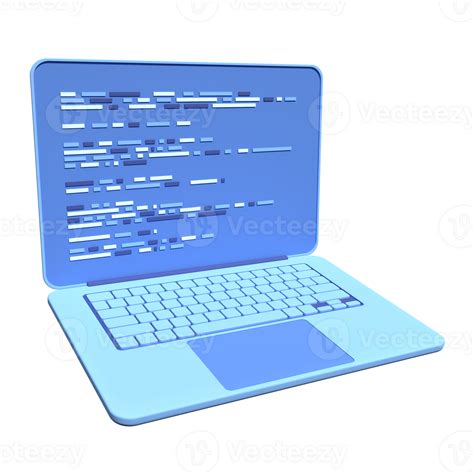 3d Laptop And Program Code Development Web Coding Concept Coding Screen 3d Rendering 3d