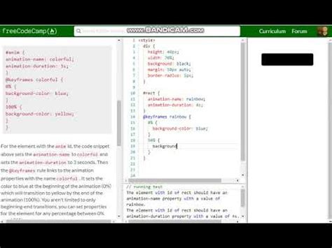Applied Visual Design Learn How The CSS Keyframes And Animation Properties Work Free Code Camp