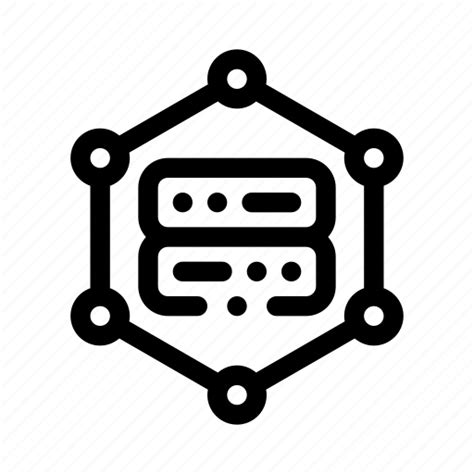 Big Data Server Connection Network Technology Database Icon