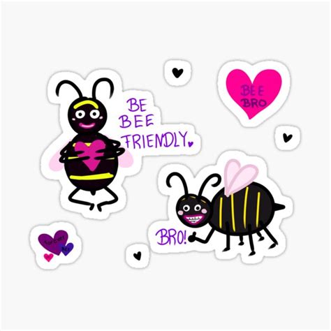 Bee Friends Bee Bro Stickerundefined By Queensasi Redbubble