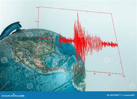 Red Seismic Wave Over Weastern Africa Map Royalty Free Stock Red Seismic Wave Over Weastern Africa Map Royalty Free Stock