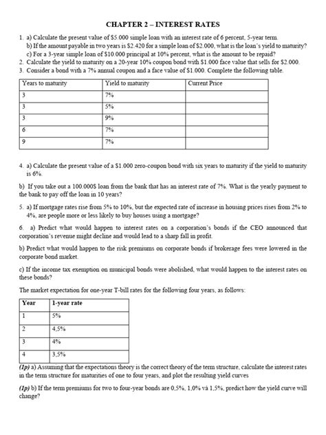 Chapter 2 Exercises Pdf Finance And Money Management Law