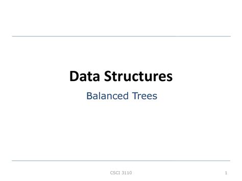 Data Structures Balanced Trees Csci Ppt Download