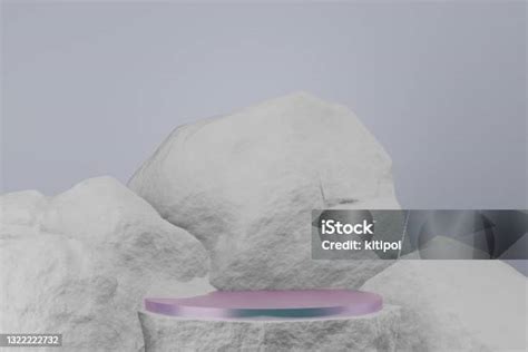 추상 석석 스탠드 스튜디오 배경 제품 디스플레이용 제품 광고에 대한 추상 배경 장면 3d 렌더링 0명에 대한 스톡 사진 및 기타 이미지 Istock