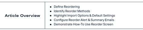 How To Configure Reorder Points Finale Inventory
