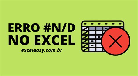 Erro N D No Excel Como Solucionar