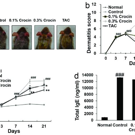 A Clinical Features B Dermatitis Severity Score C Ear Download Scientific Diagram