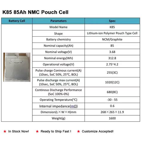 Farasis 37v 85ah Pouch Cell Nmc 12c High Discharger Rate Battery Buy