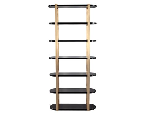 Modern Bookcase Cabinet In Brass And Black Lacquer Carrocel Fine