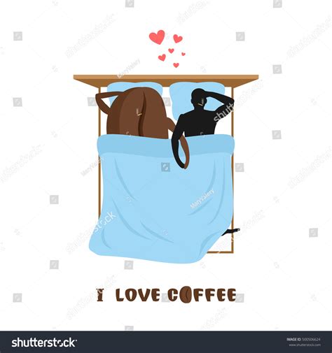 Coffee Lovers Coffee Beans Man Lovers Stock Illustration 500506624