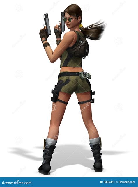 Female Assassin Video Game Stock Illustration Illustration Of Arms